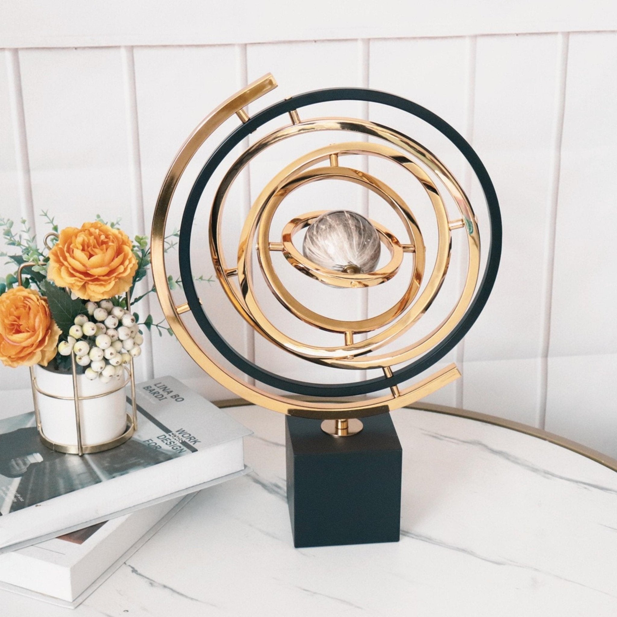 Planet Armillary Sphere Sculpture – Space Mesmerise